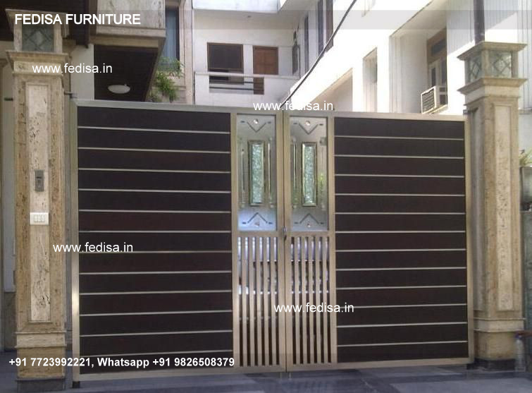 Rolling Gate Design Modern Metal And Wood Fence Front Gate Paint Design ...