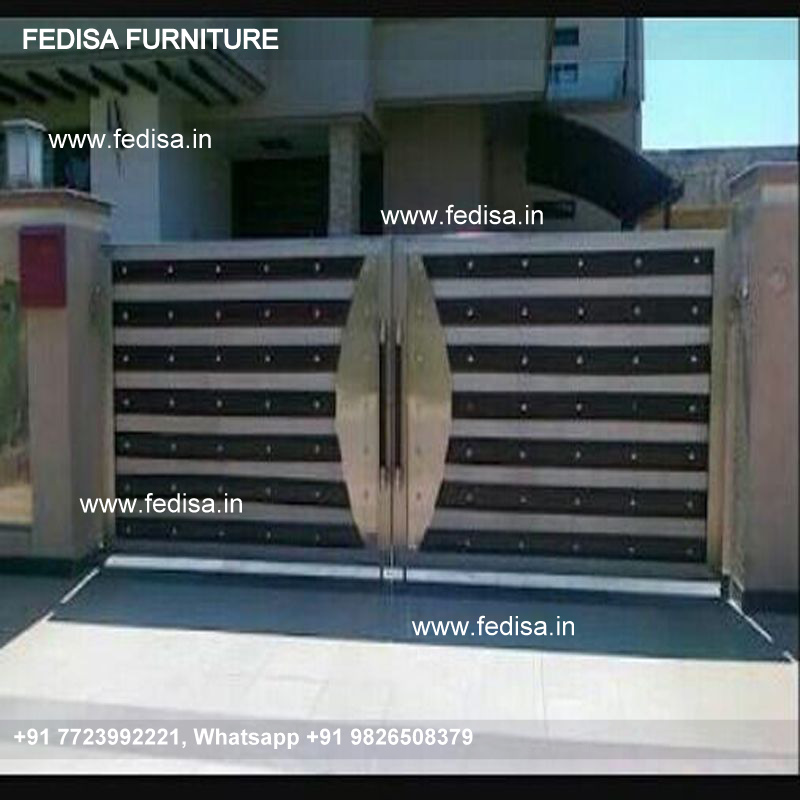 Rolling Gate Design Modern Metal And Wood Fence Steel Gate Design For ...