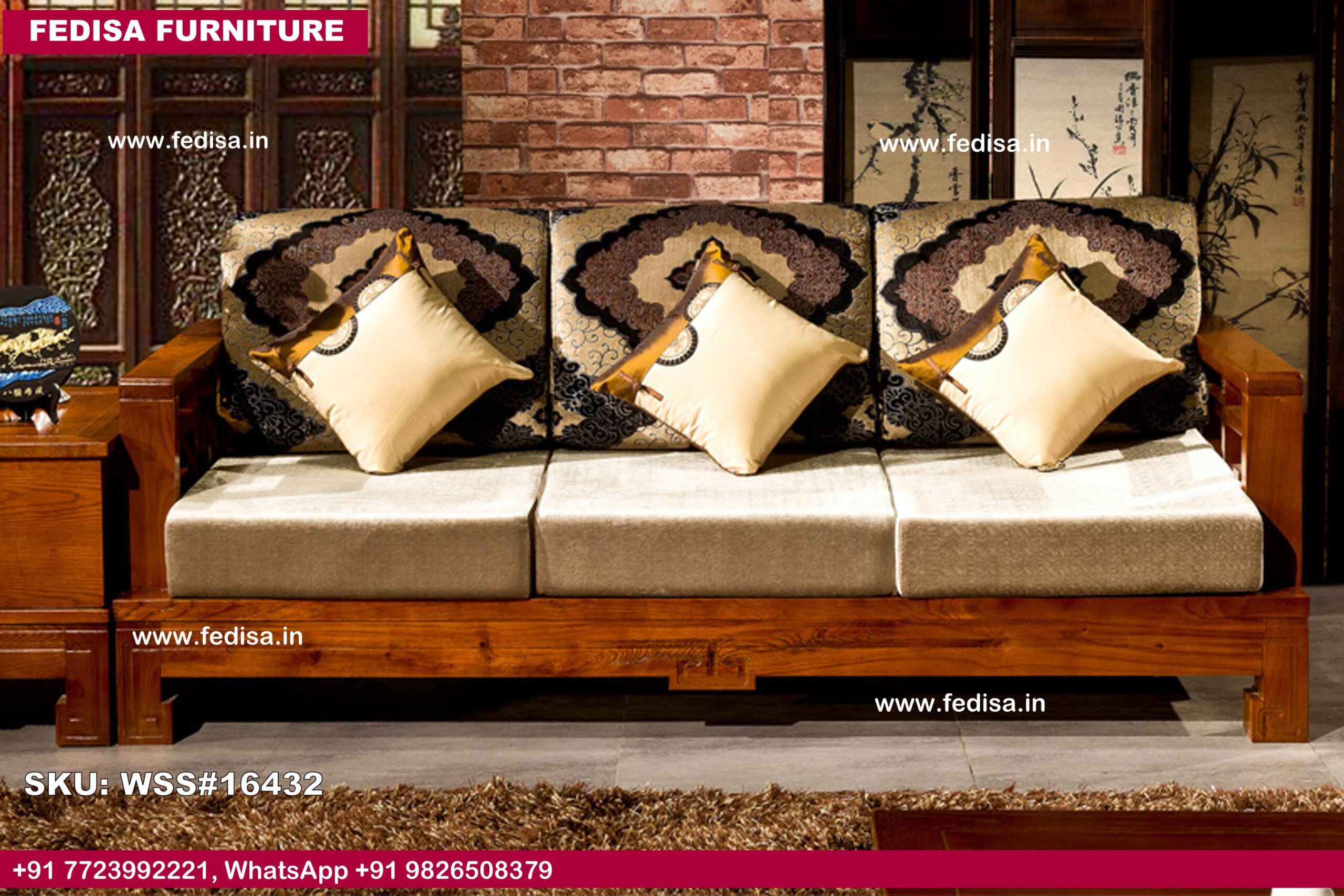 Sheesham Wood Sofa Set Leather And Wood Living Room Sets Simple Teak ...