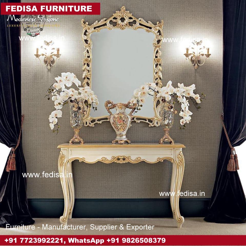 Simple Dressing Table, Dressing Room Table White Glass Dressing Table