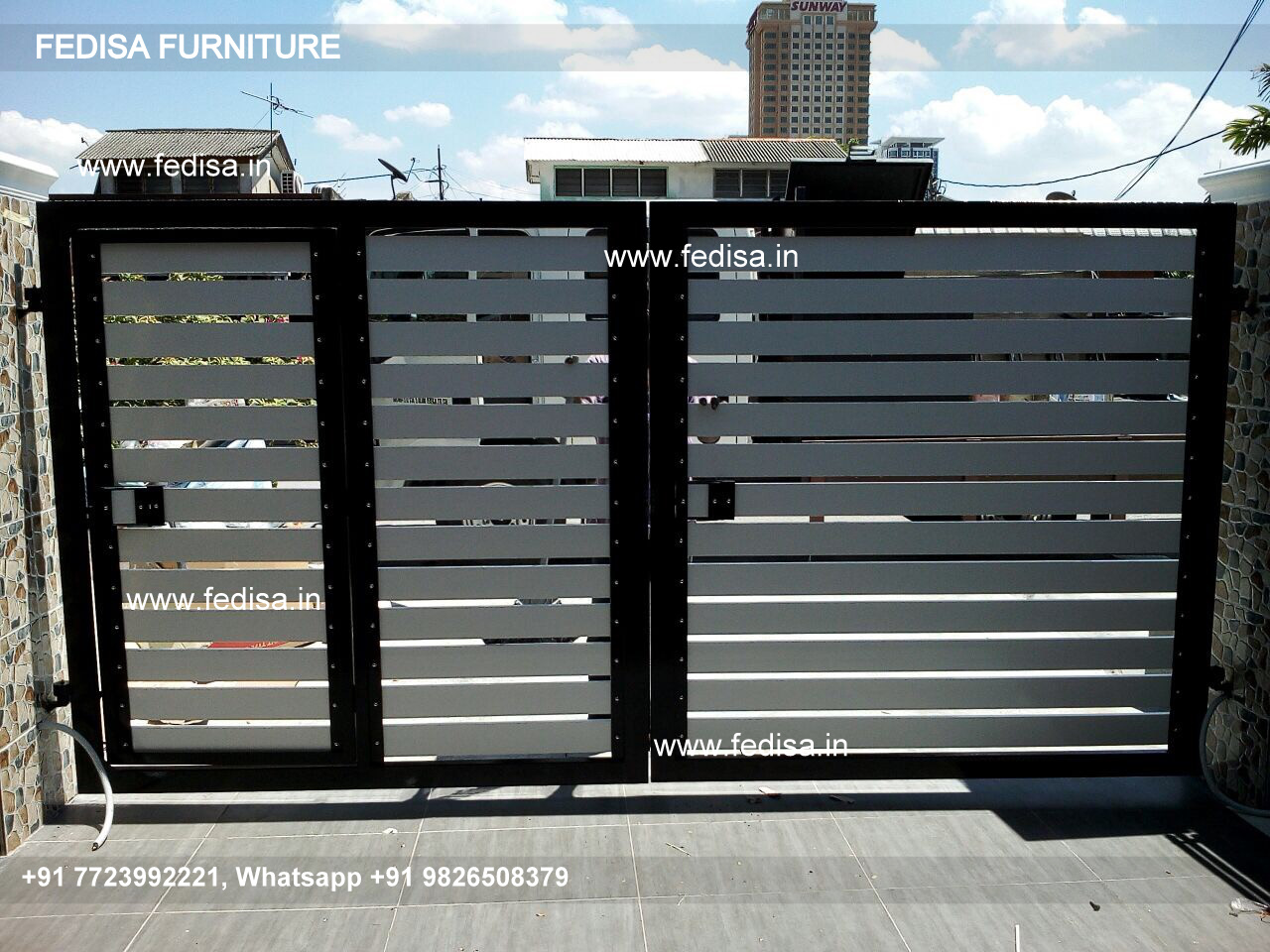 Simple Gate Colour Modern Iron Fence Designs Steel Gate Design Modern ...