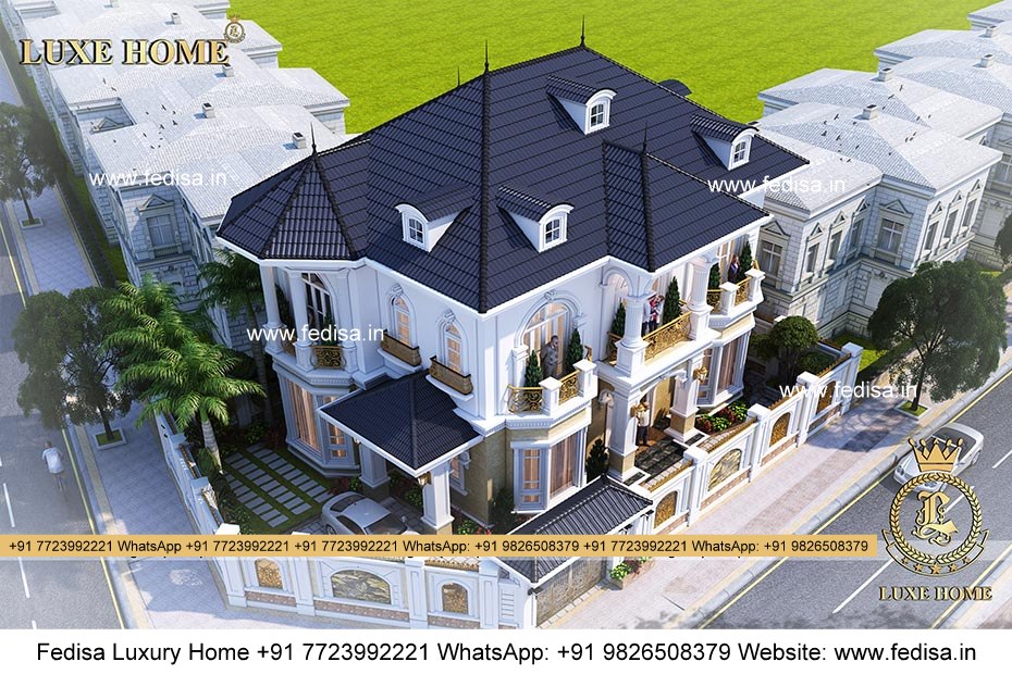 Simple Ghar Ka Design Luxury Pool And Deck Villa Curtain Wall House ...