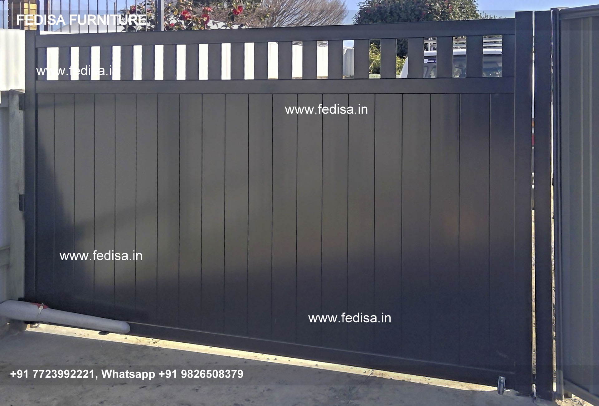 Simple Steel Gate Design Modern Metal And Wood Fence Single Gate Design ...