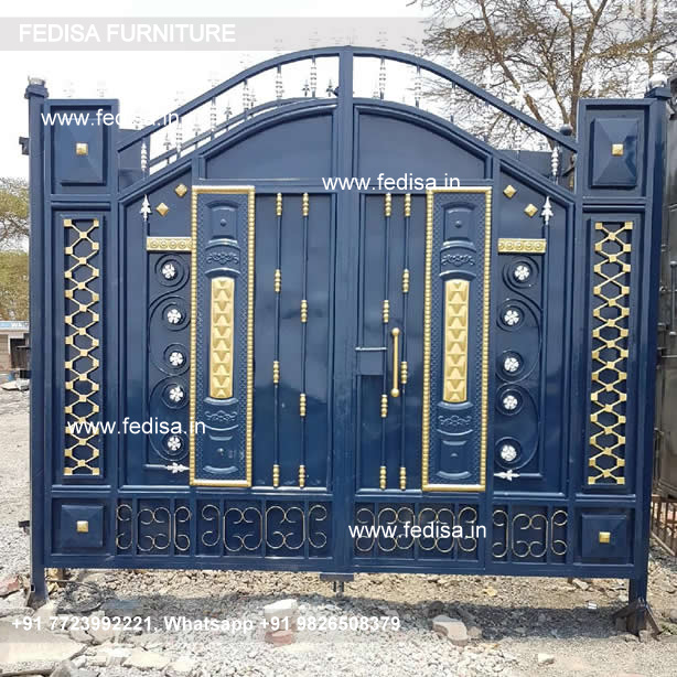 Single Door Iron Gate Design Steel Plate Gate Design Iron Gate Flower ...