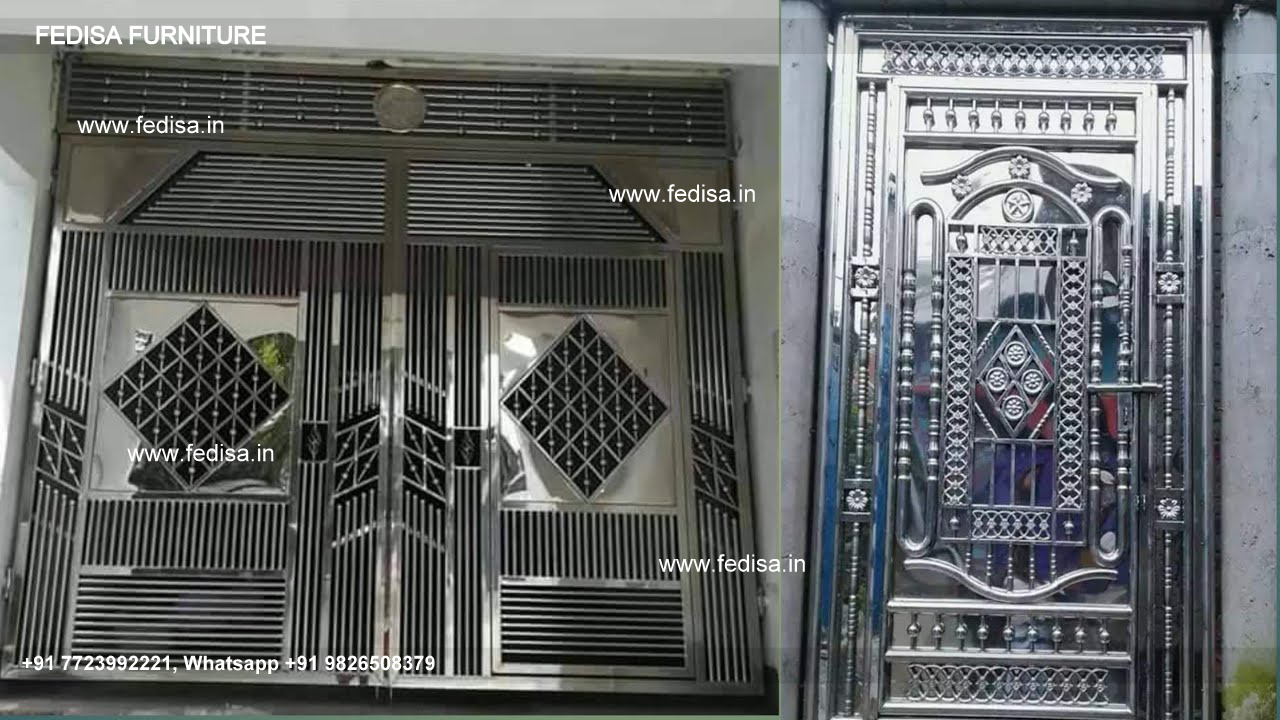 Single Door Iron Gate Design Steel Temple Gate Design Gate Boundary ...