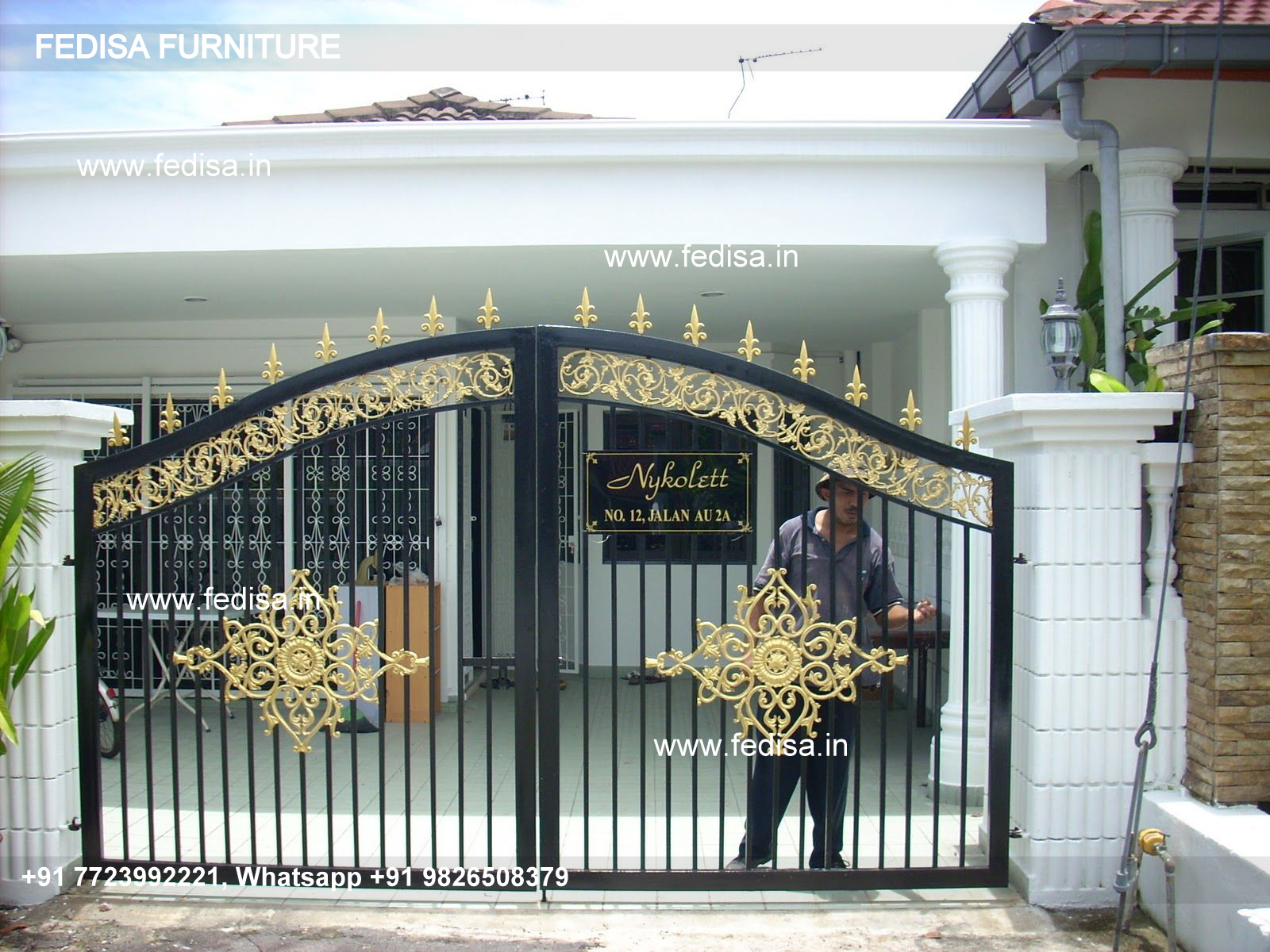 Single Gate Design Modern House With Gate Iron Entrance Gate Design ...