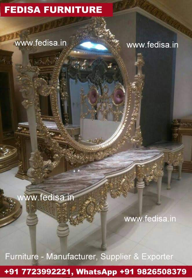 Small Dressing Table, Bone Inlay Dressing Table Small Glass Dressing ...