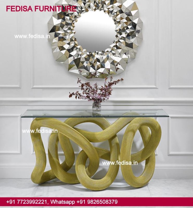 Sofa With Center Table 3 Drawer Sofa Table Console Table With 2 Shelves ...