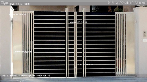 Steel Gate Design Double Door Modern Iron Fence Living Room Gate Design ...