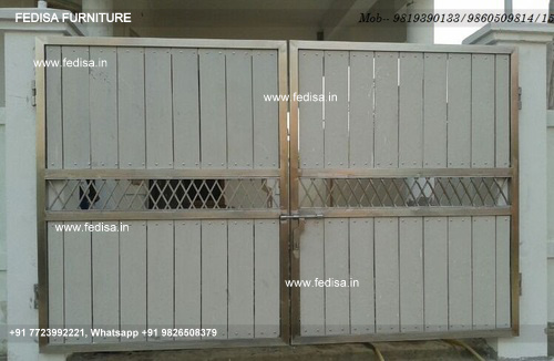 Steel Gate Design Double Door Store Gate Design Ss Compound Gate Design ...