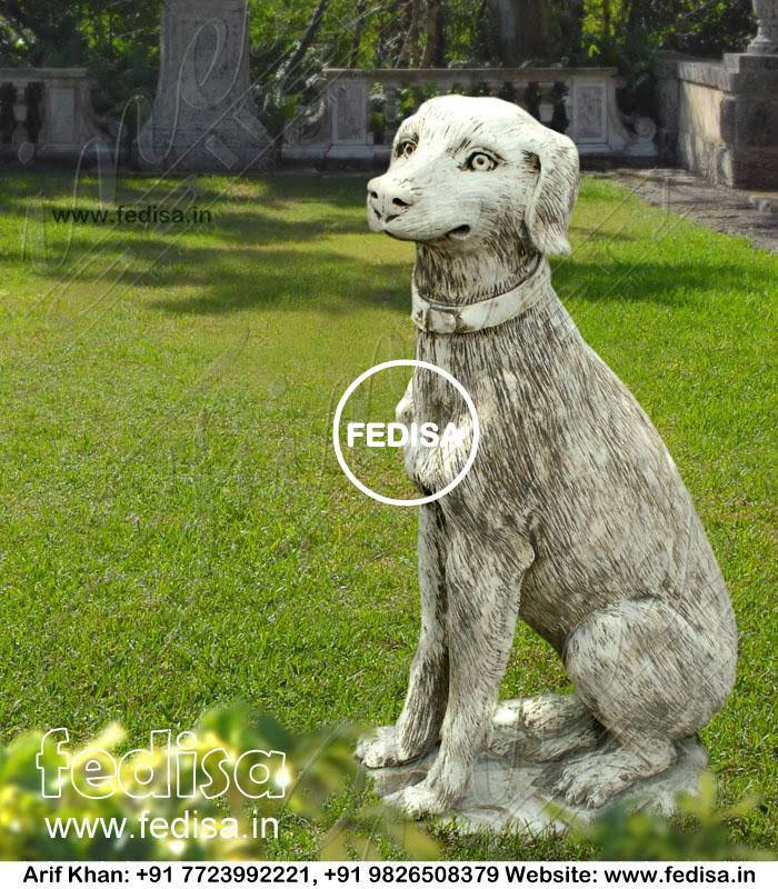 Stone Animal Statue Gold Leopard Statue Concrete Dog Statues