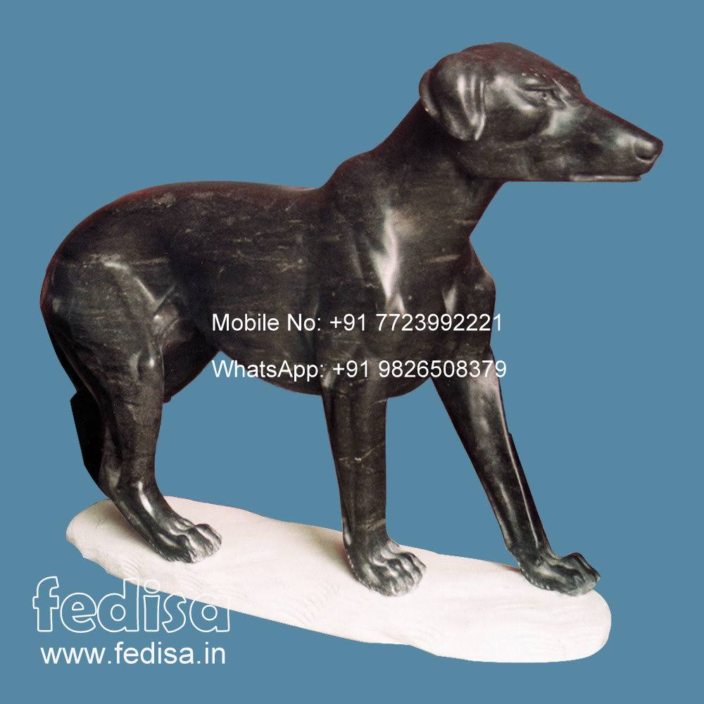 Stone Dog Statues Cow Lawn Ornament Dog Sculpture