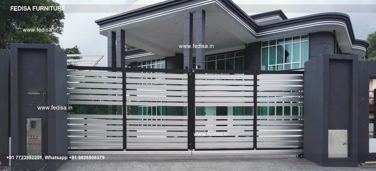 Wall Design With Gate Modern Boundary Iron Fence Designs Ply Wala Gate ...