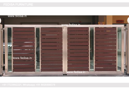 Wall Wall Design With Gate Modern Boundary Iron Fence Designs Grill ...