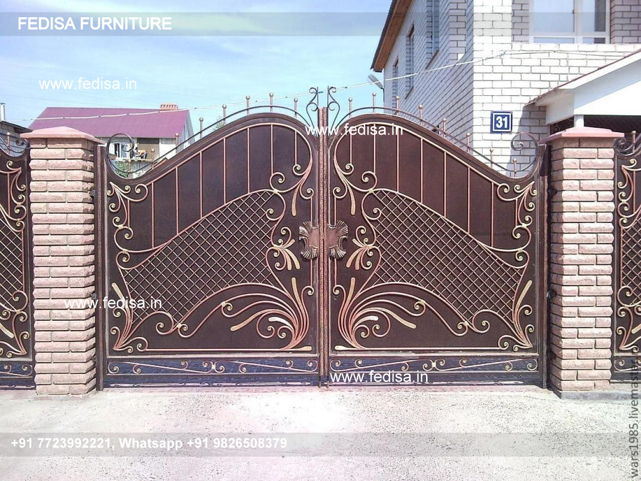 Wall Wall Design With Grill Modern Boundary Iron Fence Designs Laminate ...