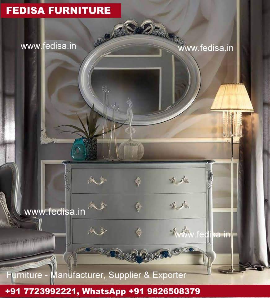 Wooden Dressing Table, Glass Top Vanity Table With Drawers A Dressing ...