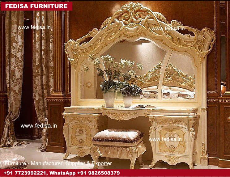 Wooden Dressing Table, Modern Dressing Table With Drawers Teenager ...