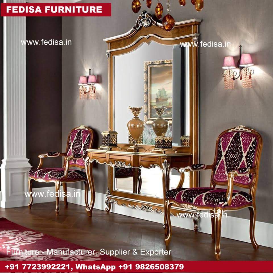 Wooden Dressing Table, Modern Luxury Dressing Table Vintage Dressing ...