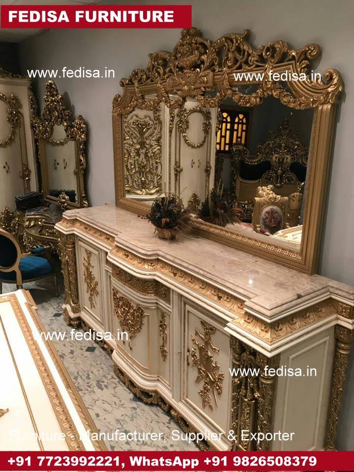 Wooden Dressing Table, Oval Shape Dressing Table Venetian Dressing Table