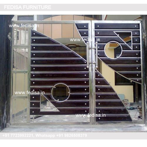 Wooden Main Gate Design Modern Iron Fence Mirror Gate Design Plai Gate ...