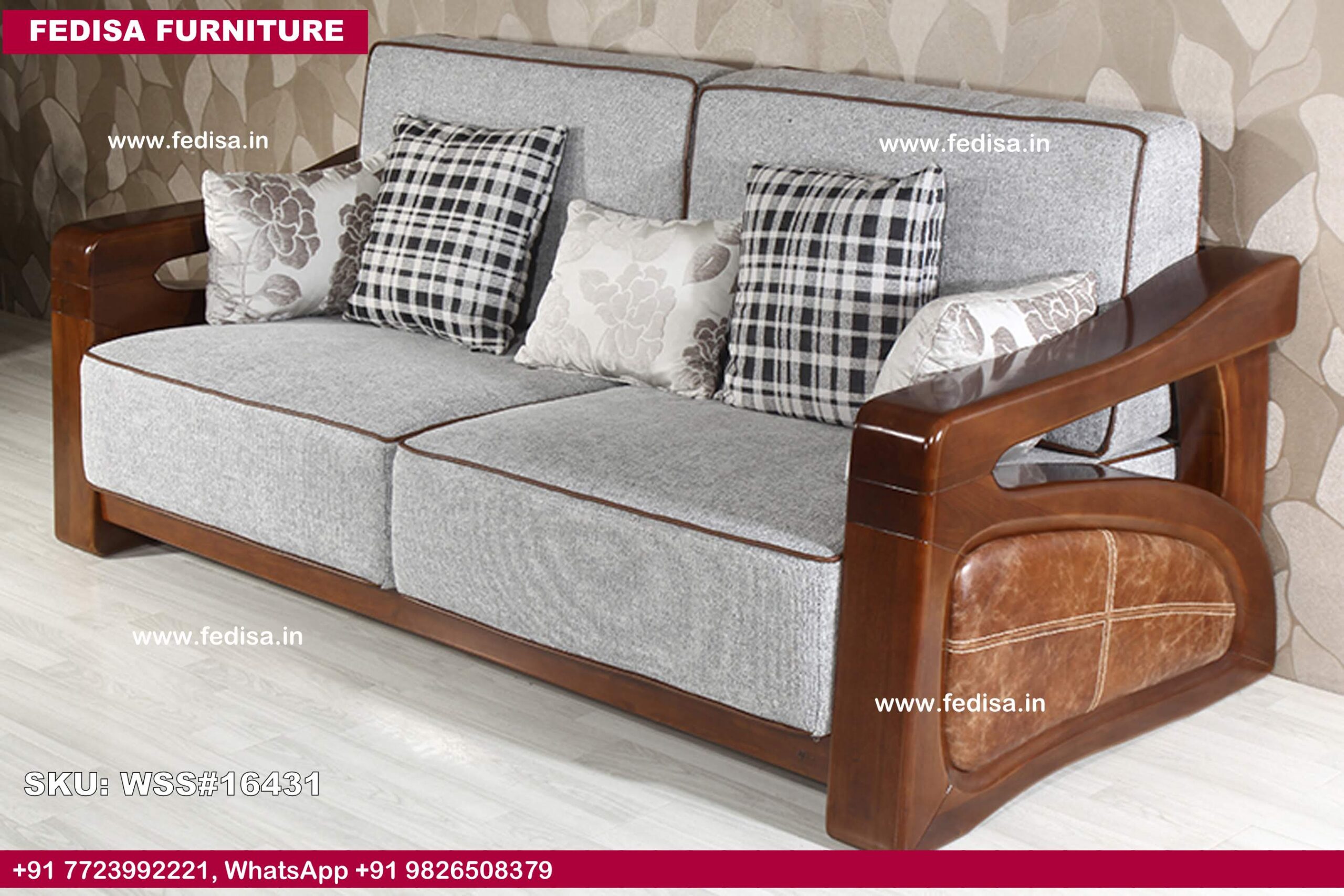 Wooden Sofa Set For Living Room Wooden Sofa Setty Leather And Wood ...