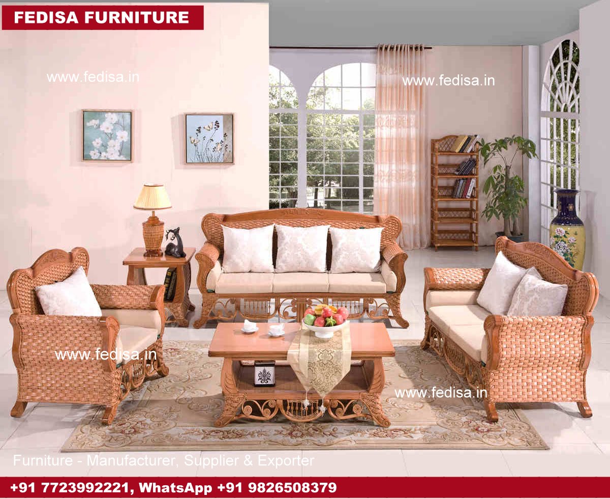 Cane Sofa Set, Naturally Cane Furniture Wood And Cane Sofa