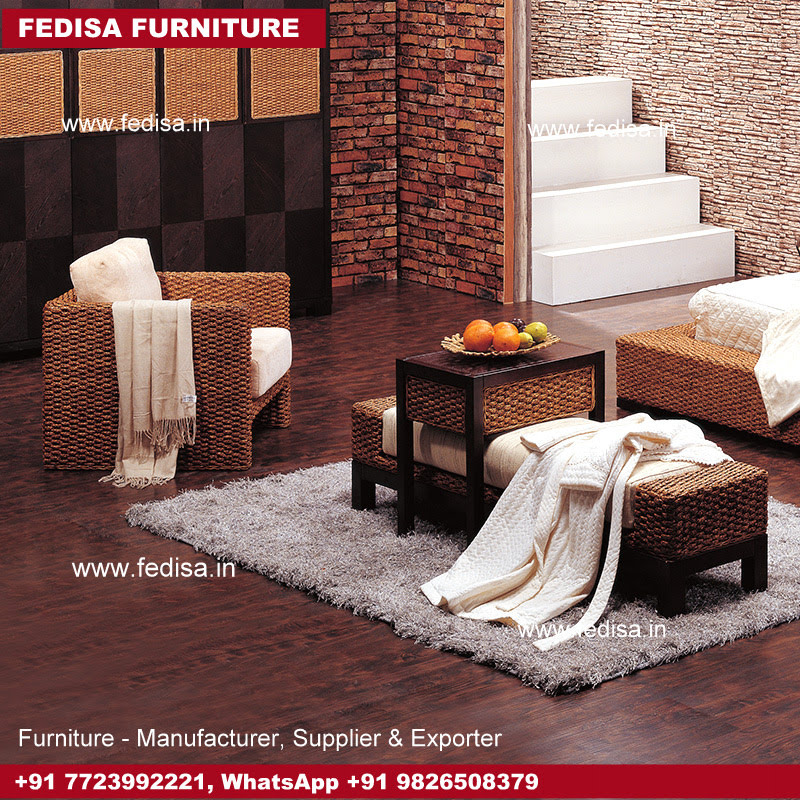 Cane Sofa Set, Small Cane Stool Round Cane Table