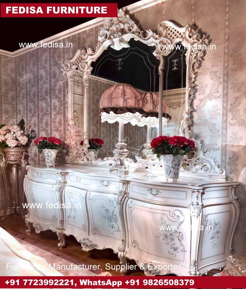 Mirrored Dressing Table, Unique Dressing Table White Wooden Dressing ...