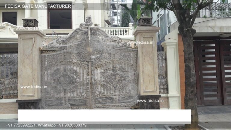 Single Gate Design Steel Loha Mix Gate Boundary Wall And Gate Design ...