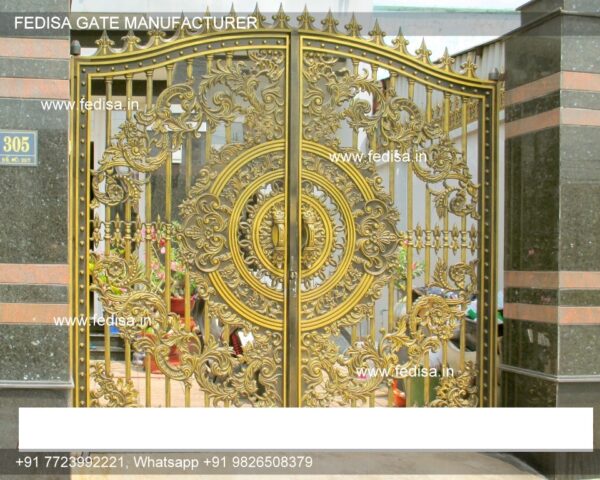 Main Gate Design Lohe Ka Get Dijain Mid Century Modern Fences And Gates ...