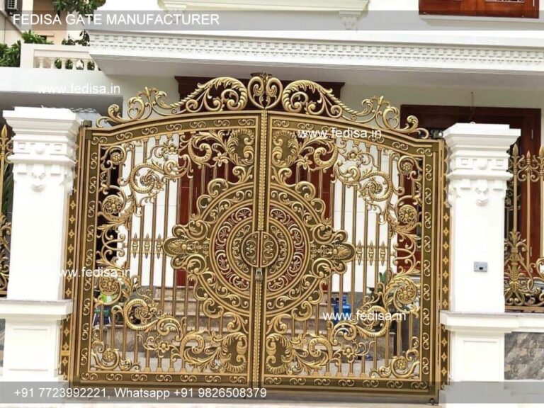 Front Gate Designs For Houses Round Gate Design Angle Bar Gate Design ...