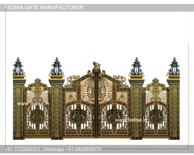 House Main Gate Design Temple Steel Gate Design Compound Wall Grill ...