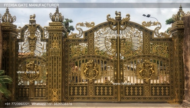 Modern Steel Gate Design Double Main Gate Design Pipe Gate Ke Design ...