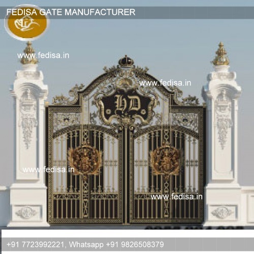 Steel Gate Design With Price Front Gate Entrance Design Double Entry ...