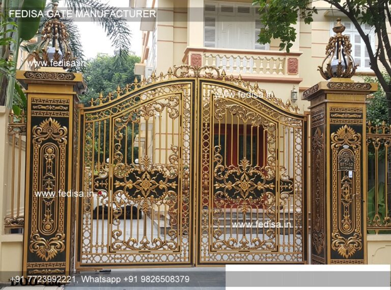 Entrance Gate Design Iron Channel Gate Design Main Gate Railing Design ...