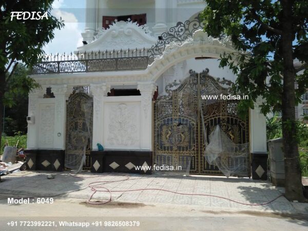 Glass Parapet Design Metal Grill Gate Railing Tiles Design