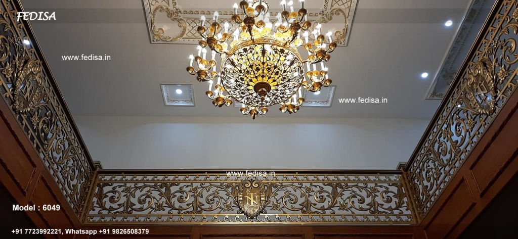 Curved Railing Design Indoor Window Grills Design House Front Balcony ...