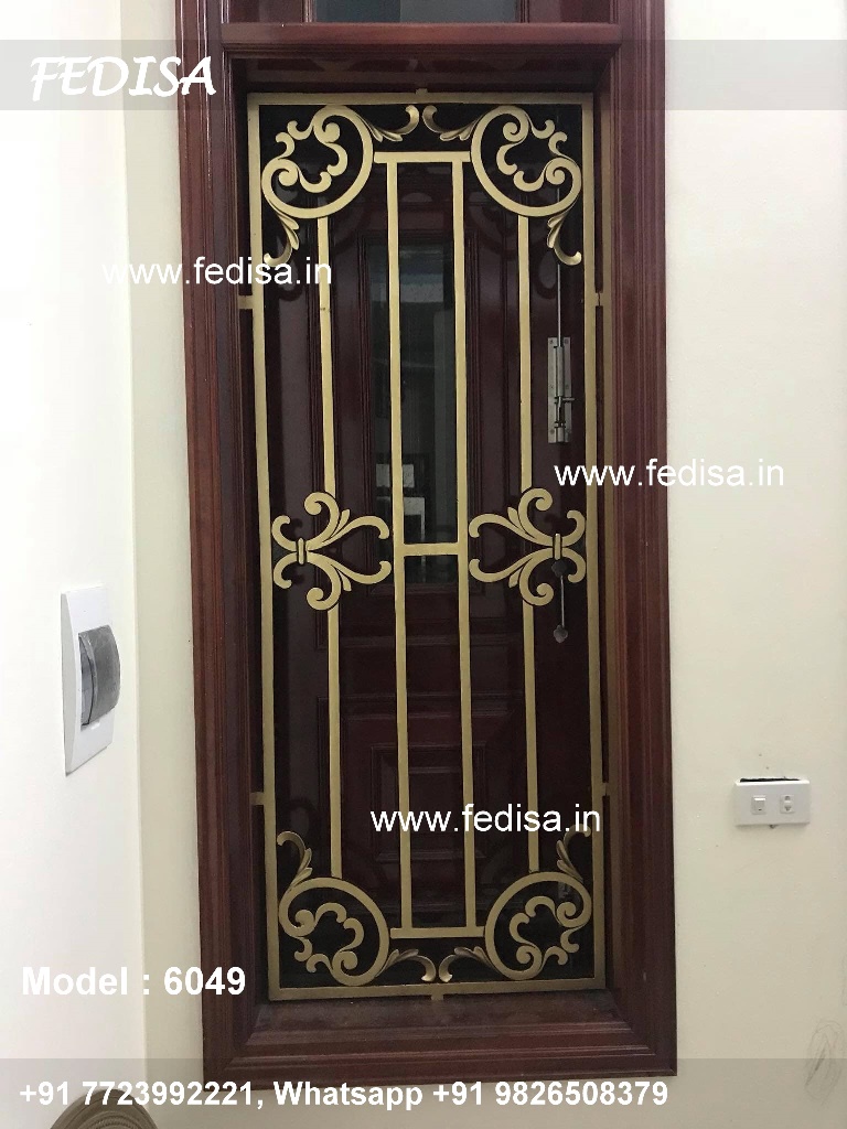 Contemporary Wrought Iron Railings Grill In Window Design Glass Railing ...