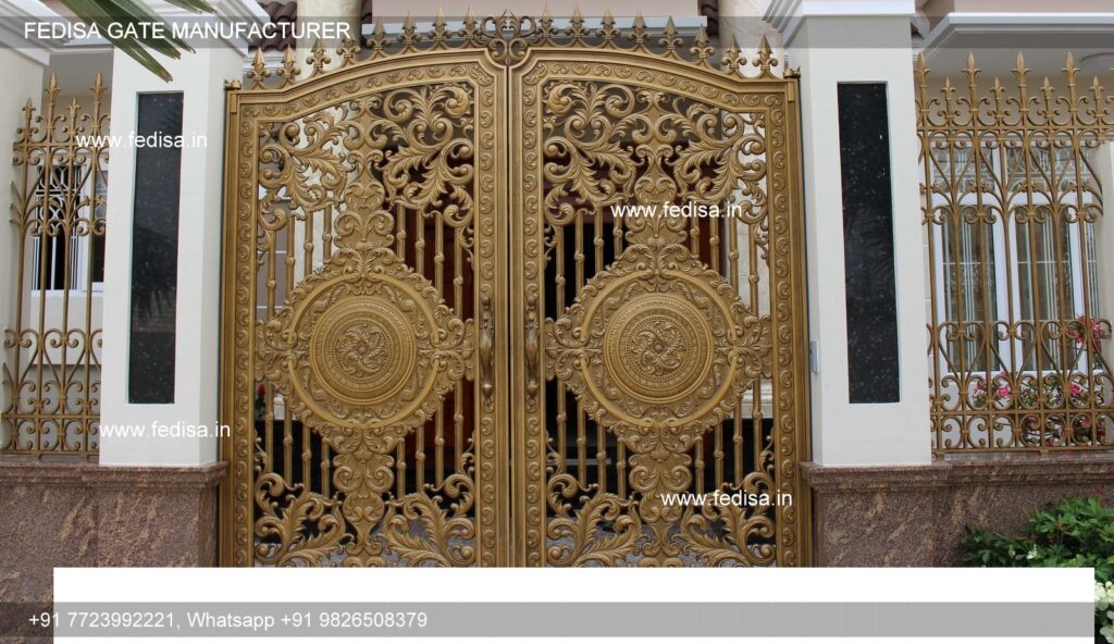 Boundary Wall Design With Gate Main Gate Design Stainless Steel Single ...