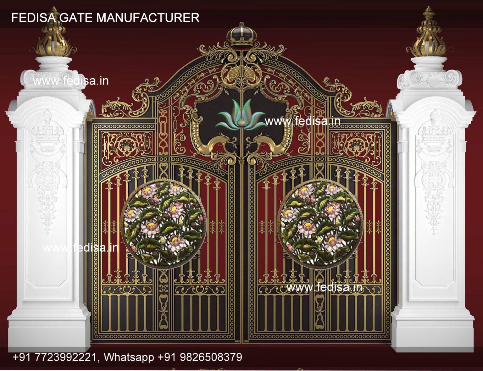 Iron Main Gate Design Safety Grill Design For Compound Wall Gate Design ...