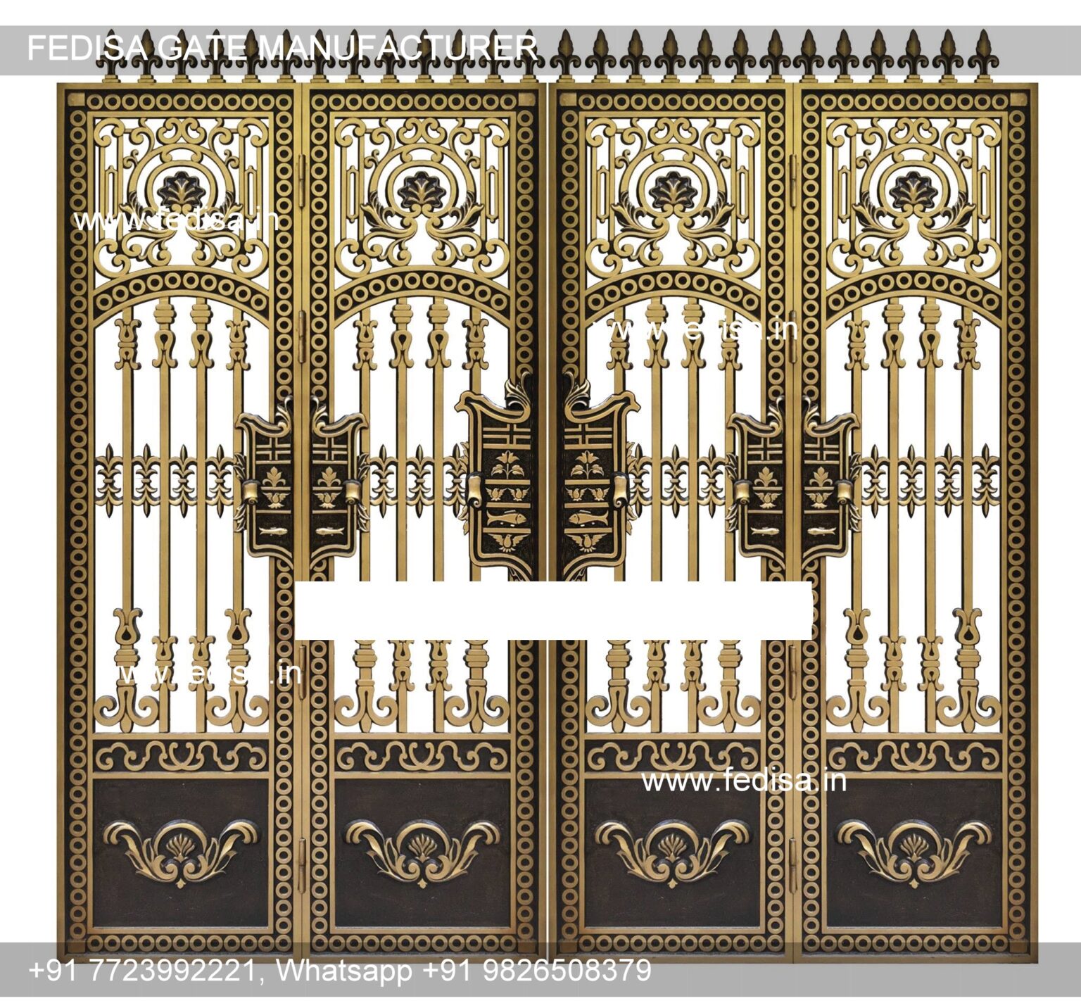 Single Gate Design Maharaja Gate Steel Main Gate Flower Design Small ...