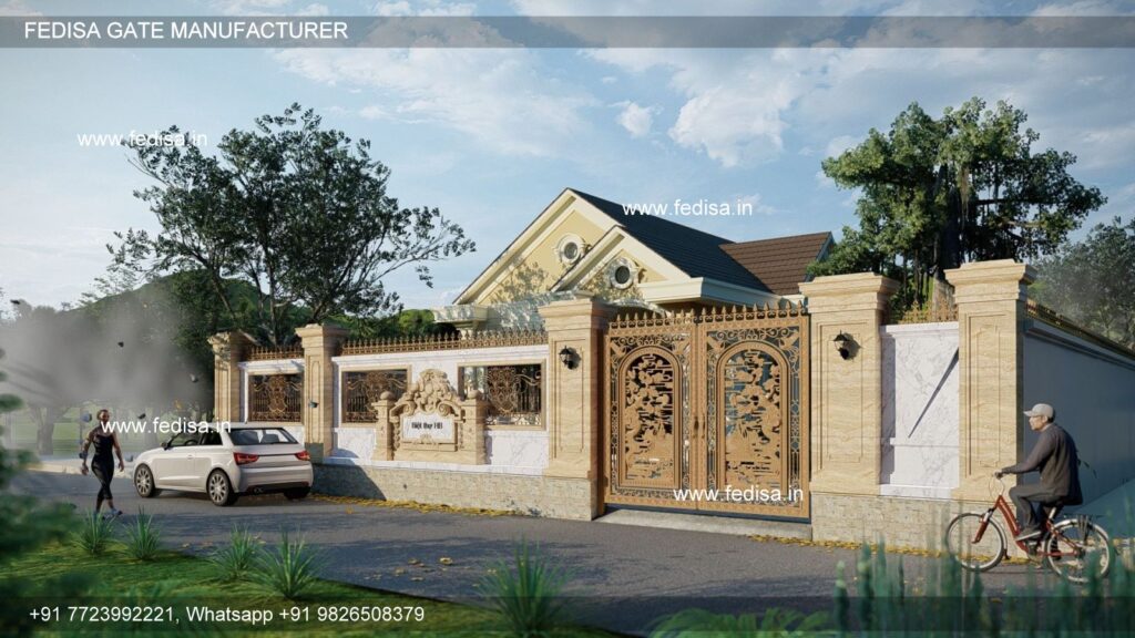 Iron Gate Design For Home Main Gate With Mini Gate Iron Main Gate ...