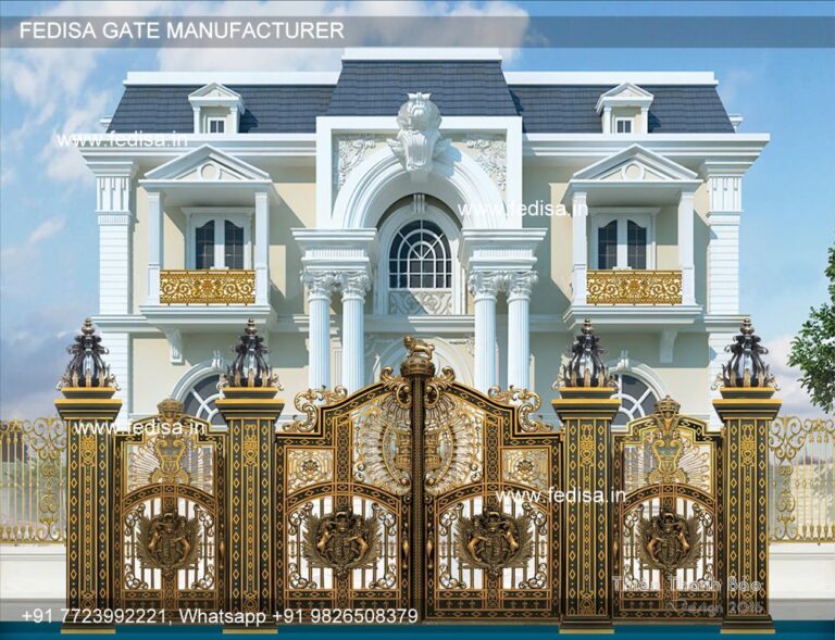 Simple Main Gate Design Maharaja Gate Steel Main Gate Flower Design ...