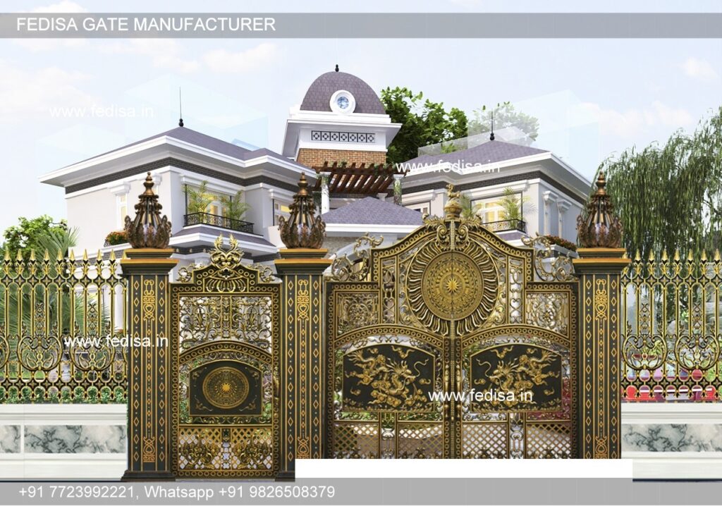 Gate Wall Design Ordinary Gate Design Pillar Design Gate Front Design ...