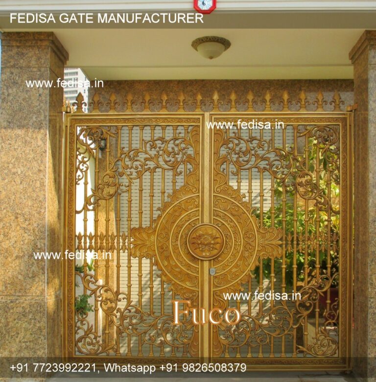 Ss Gate Design Steel Loha Mix Gate Boundary Wall And Gate Design Double ...