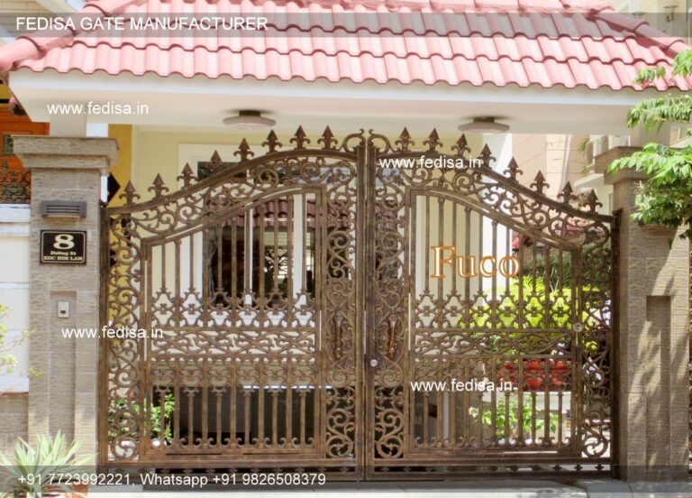 Simple Main Gate Design Boundary Wall And Gate Design Double Sliding ...