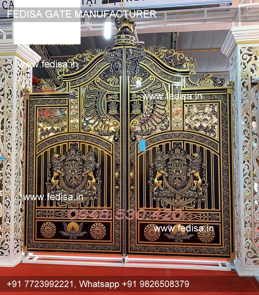 Boundary Gate Design Boundary Wall Design With Gate Modern Steel Gate ...