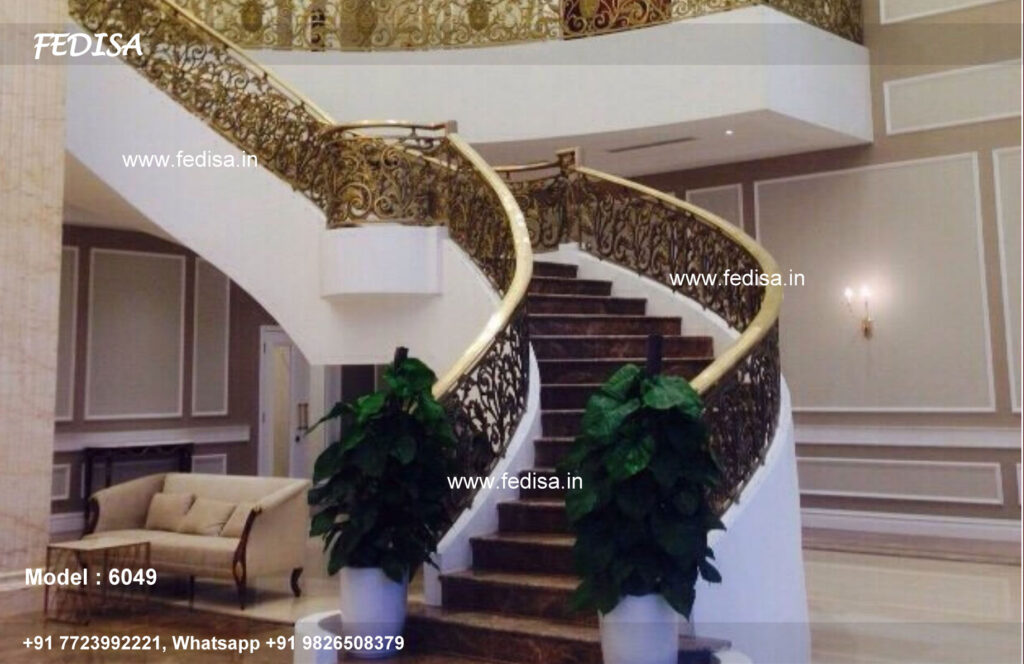 Luxury Classic Round Stairs In House Round Staircase Railing Round ...