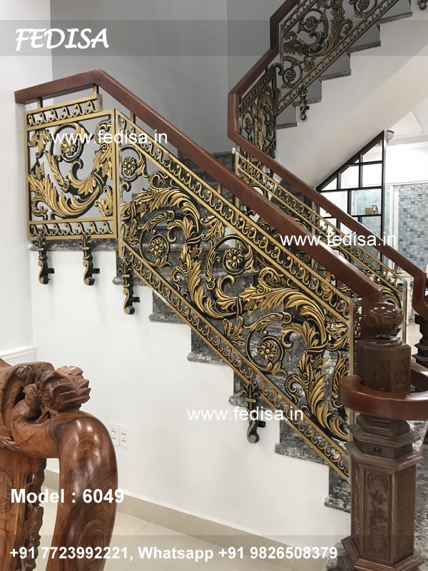 Luxury Classic Round Wood Railing Round Stairs Railing Design Round ...