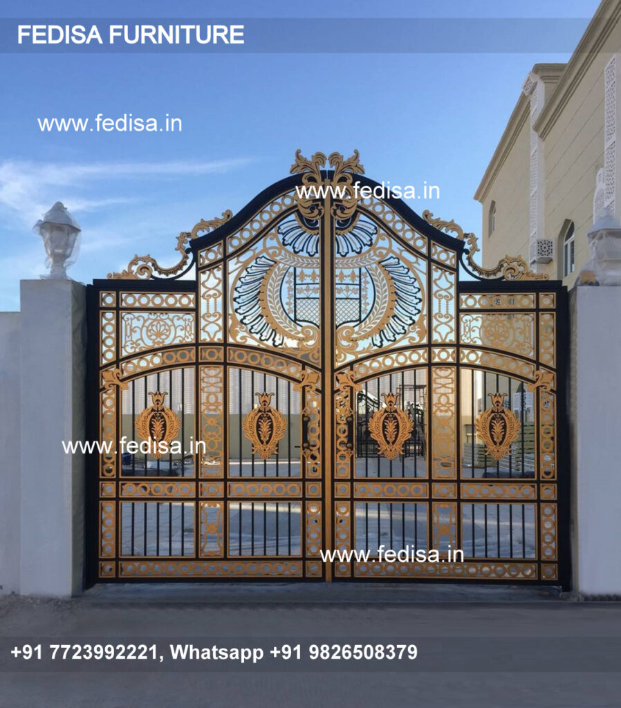 Lohe Ke Gate Modern Gate Post Design Three Fold Gate Design Pillar ...